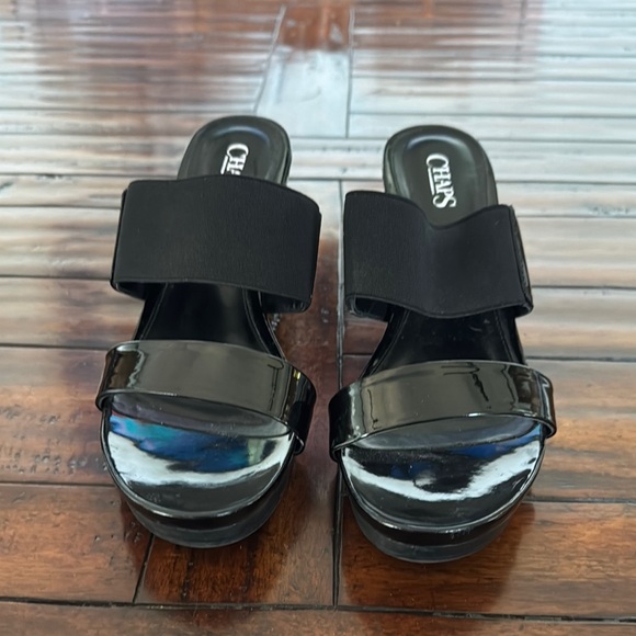 Chaps | Shoes | Chaps Black Mules With Modern Platform Design | Poshmark